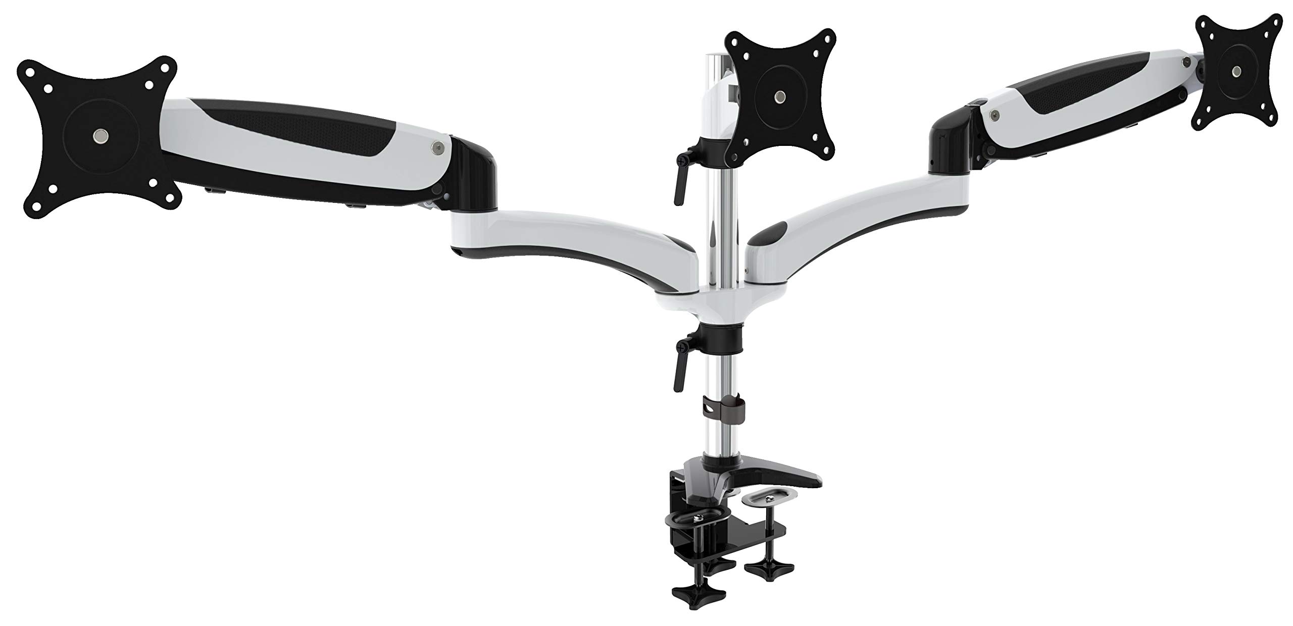SIIG Triple Monitor Gas Spring Desk Mount Arm Stand - Holds 13" to 24" Screens, Up to 17.6lbs Each, VESA 75x75 or 100x100