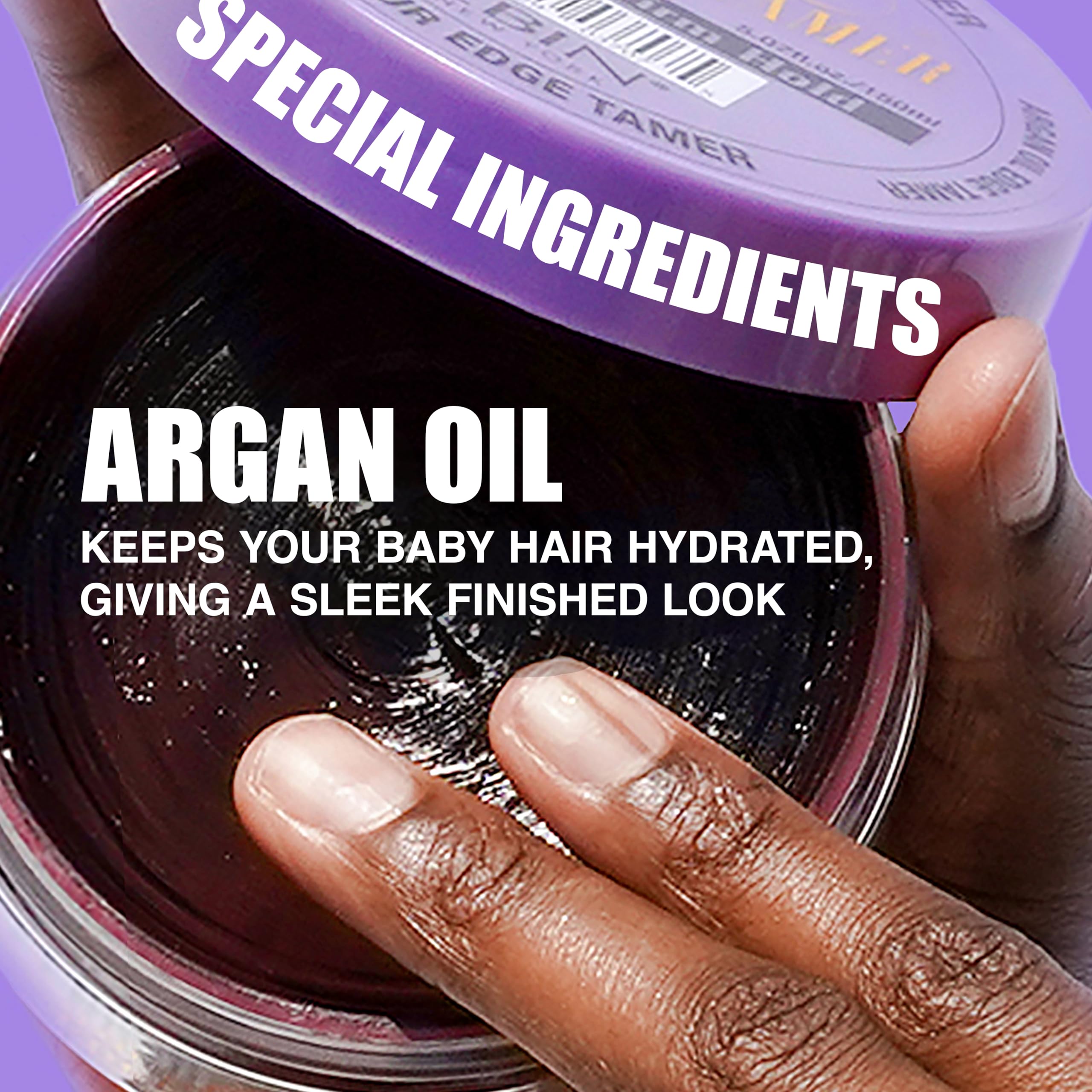 EBIN NEW YORK 24 Hour Edge Tamer, Ultra Super Hold, 8.25 Oz - No Flaking, No White Residue, Shine and Smooth texture with Argan Oil and Castor Oil