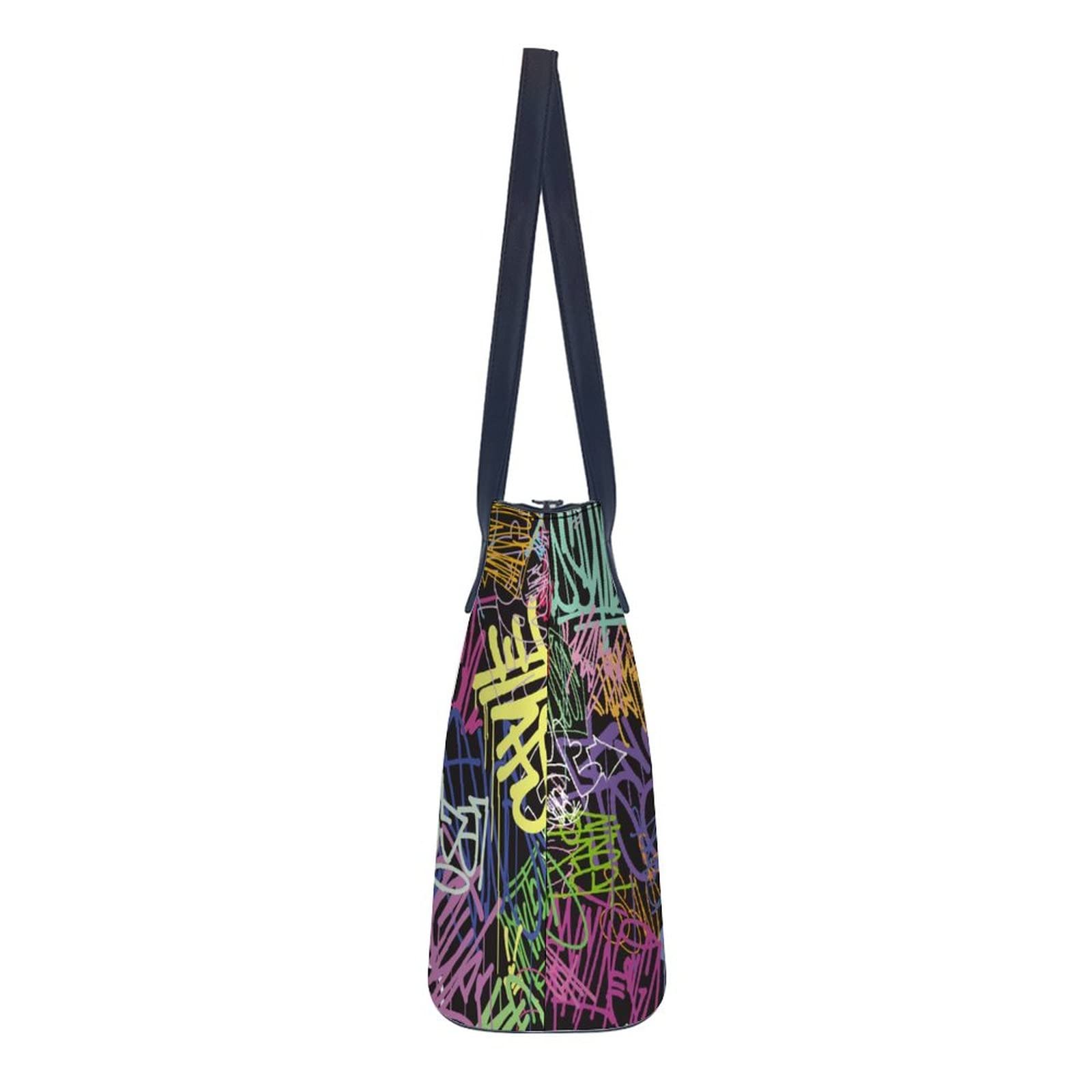 Graffiti Spirit Women's Tote Bag PU Leather Shoulder Bag Handbags Purse For Work Shopping Travel