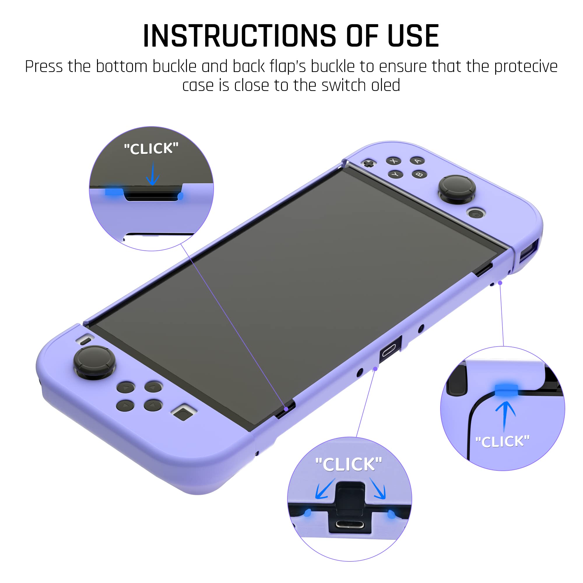 FANPL Color Flip Case for Nintendo Switch OLED (Pink)