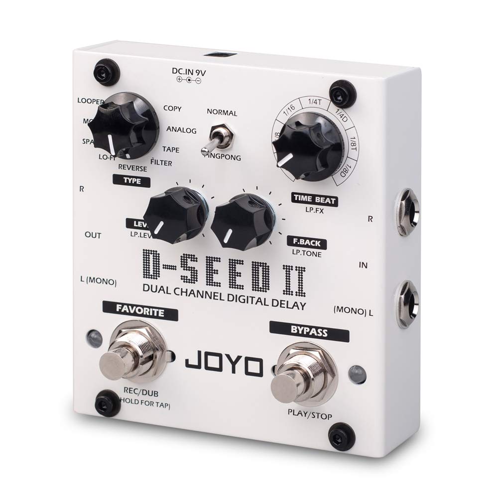 JOYO D-SEED-II Multi Stereo Delay Pedal Bundle with JP-06 Noise Blocker Pedal Power Supply
