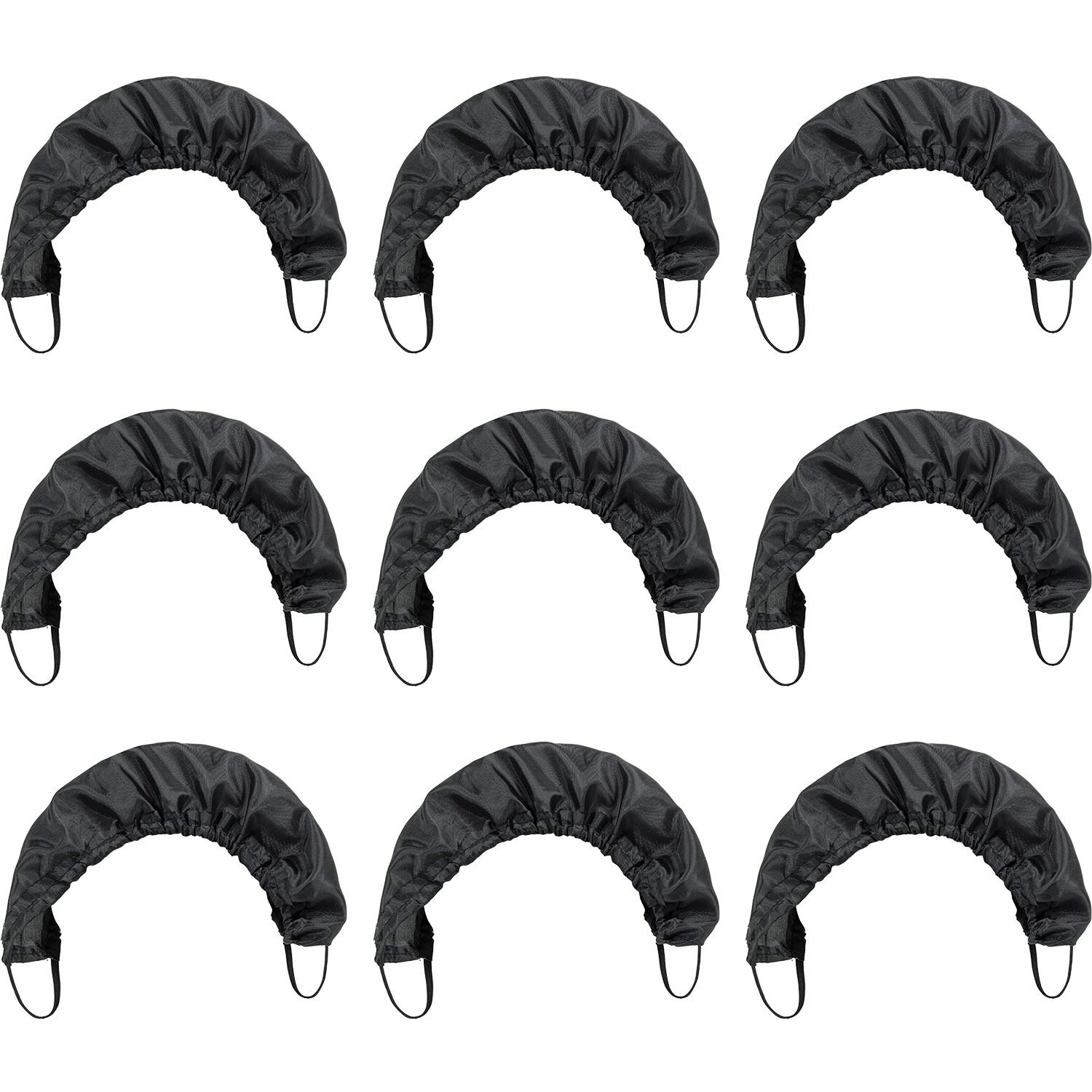 9 Pieces Beard Bandana Beard Covers Facial Beard Apron Caps Facial Beard Guard Bedtime Bib (Black)
