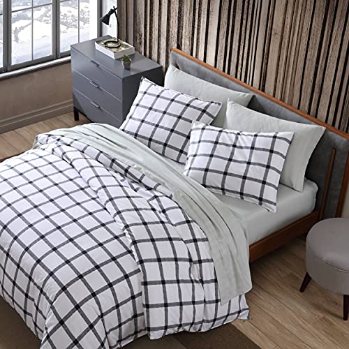 Eddie Bauer Home | Bunkhouse Collection | Comforter Set - 100% Cotton, Medium Weight & All Season Bedding, Includes Matching Shams, Queen, Charcoal