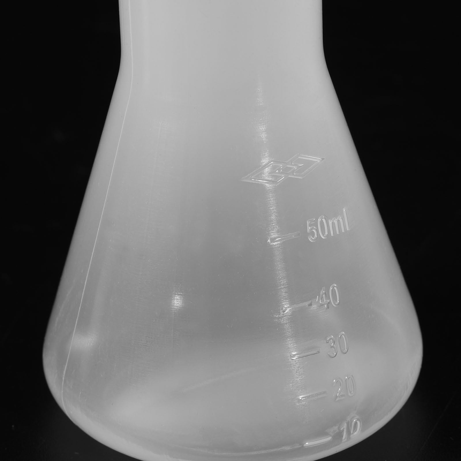 PATIKIL 1000ml Plastic Erlenmeyer Flask with Screw Caps, 2 Pack Narrow Mouth Conical Flask for Laboratory, Clear
