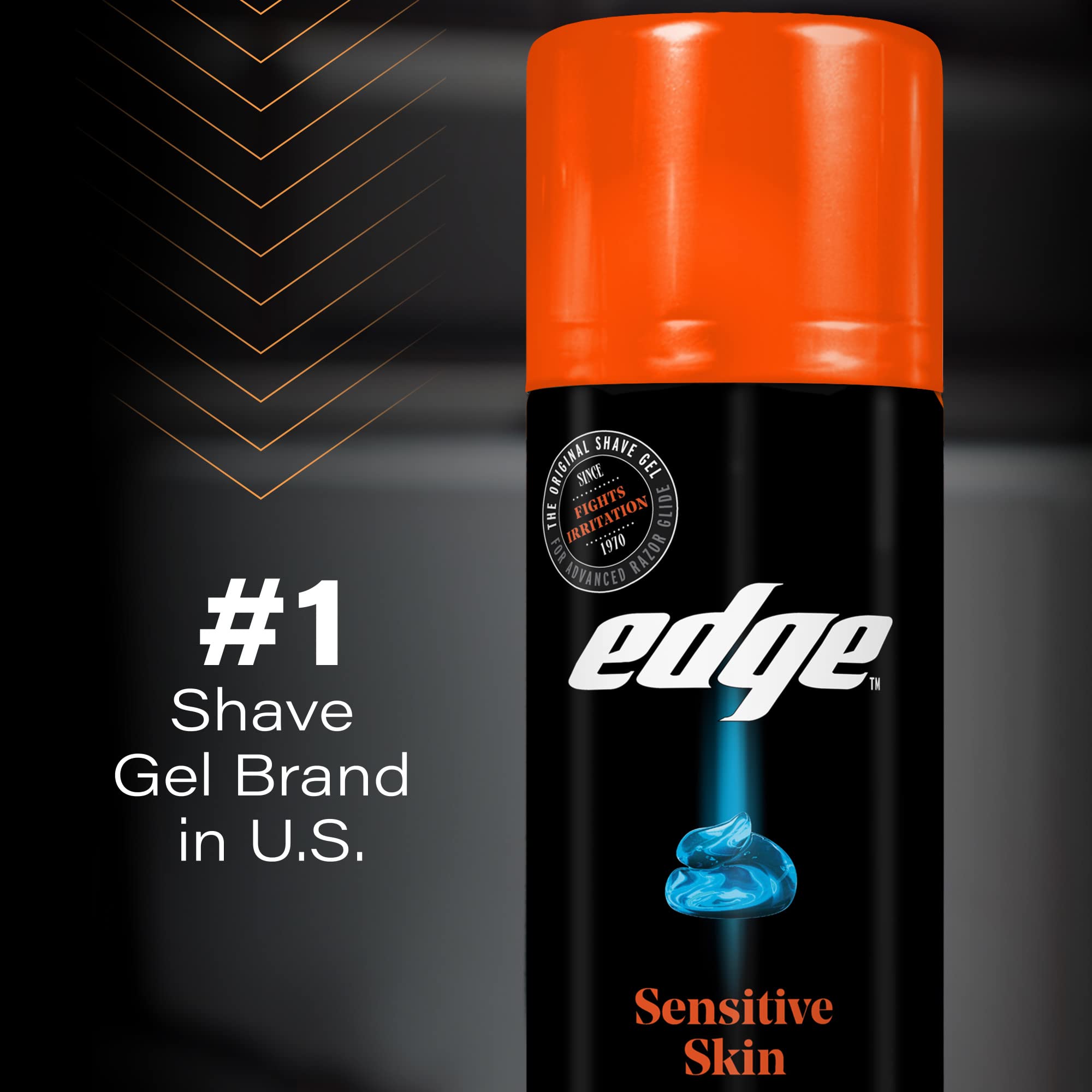 Edge Men's Sensitive Skin Formula Shave Gel with Soothing Aloe, 2.75 Ounce