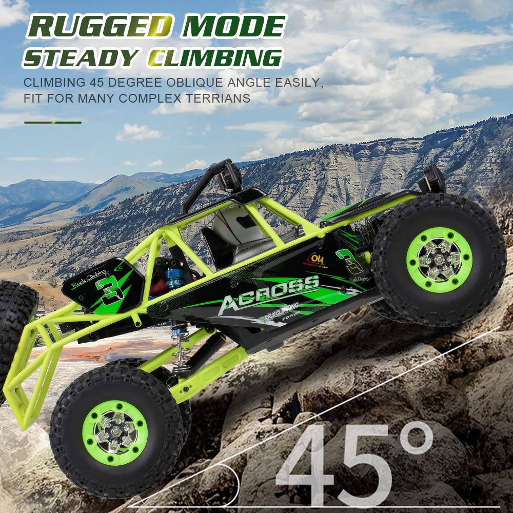 GoolRC WLtoys 12428 RC Car, 1/12 Scale 4WD 50km/h High Speed RC Rock Crawler, 2.4Ghz Remote Control Off Road Truck for Adults & Kids