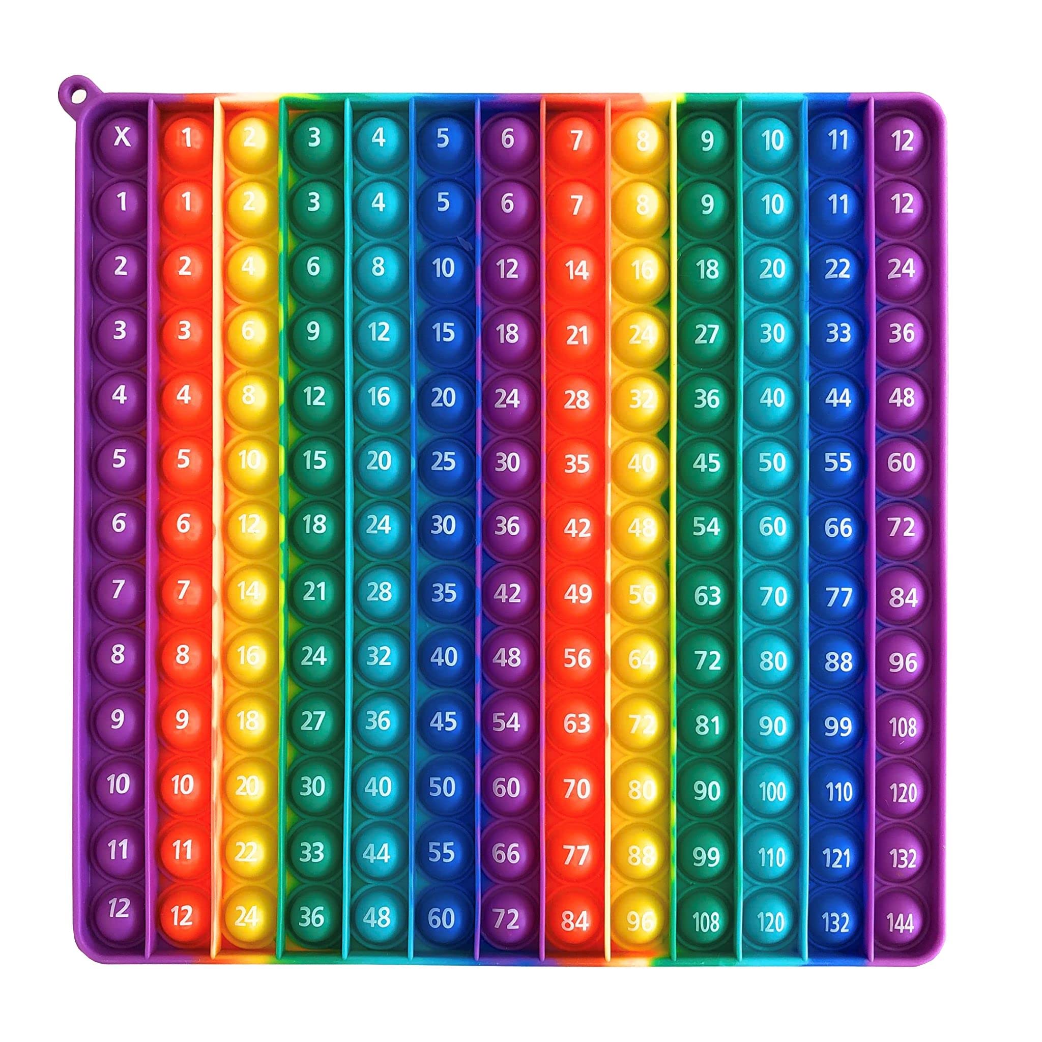 Educational Sensory Fidget Toy Multiplication Pop It Double Sided12x12 & 12x24 Classroom Must Haves Learn Math with Educational Fidget Toy Adult and Child ADHD Fidget Sensory Toy Math Manipulatives