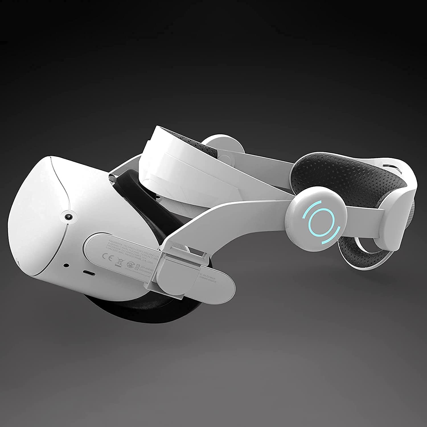 HUAYUWA Adjustable Head Strap with Head Cushion for Oculus Quest 2 VR Accessories, Replacement for Elite Strap Comfortable Protective Headband Enhanced Support and Reduce Head Pressure in VR, White 2
