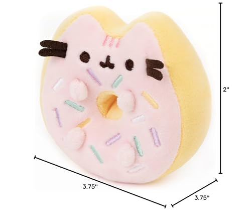 GUND Sprinkle Donut Pusheen Sweet Dessert Squishy Plush Stuffed Animal Cat Squishy and Satisfyingly Stretchy Fabric, for Ages 8 and Up, Pink and Mint, 4”