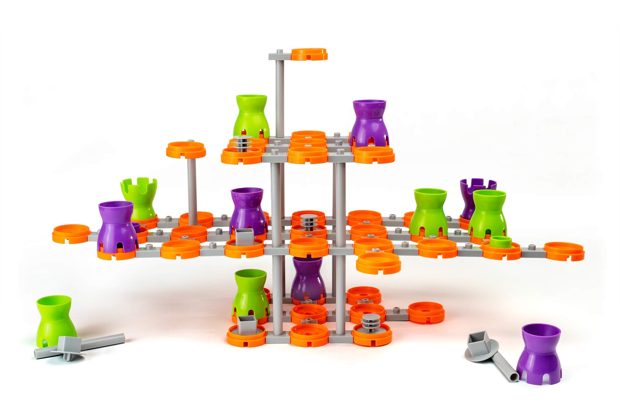 Gridopolis - A 3D Tabletop Strategy Game : Family-Friendly 1-4 Player Innovative Board Games for Adults, Teens & Kids Ages 8+ (Great for STEAM Learning)