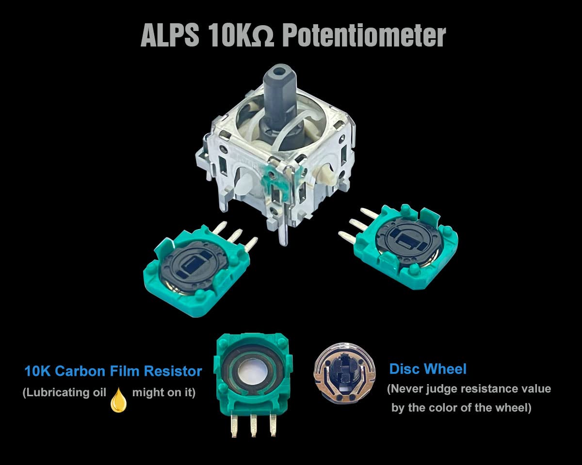 ElecGear 8X ALPS 10K Replacement Potentiometer + 4X Drift Fix PCB for PS4, Xbox, Elite, Switch Pro Wireless Controllers, Trim Pot Resistor Thumbstick Module Sensor for ALPS Analog Joystick