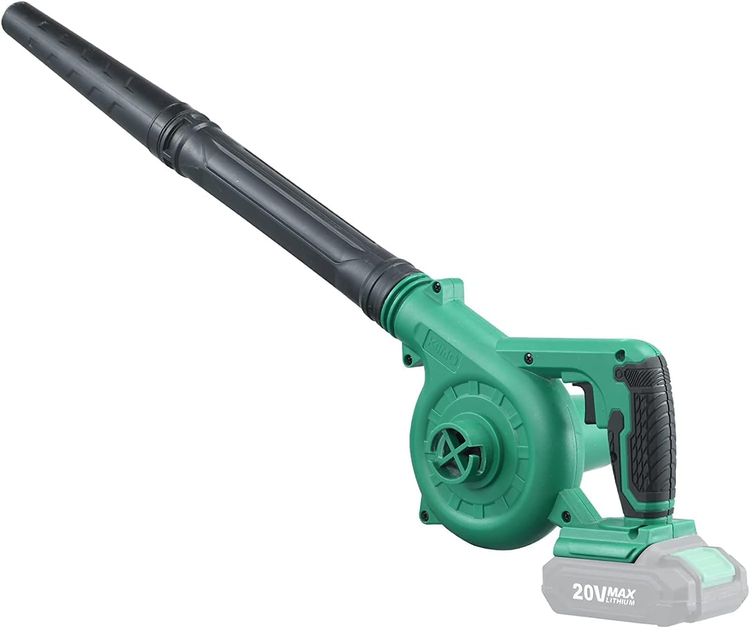 K I M O. Cordless Leaf Blower & Vacuum w/2 X 2.0 Battery & Charger, 2-in-1 20V Leaf Blower Cordless,150CFM Lightweight Mini Cordless Leaf Vacuum, Handheld Electric Blowers for Lawn Care/Dust/Pet Hair