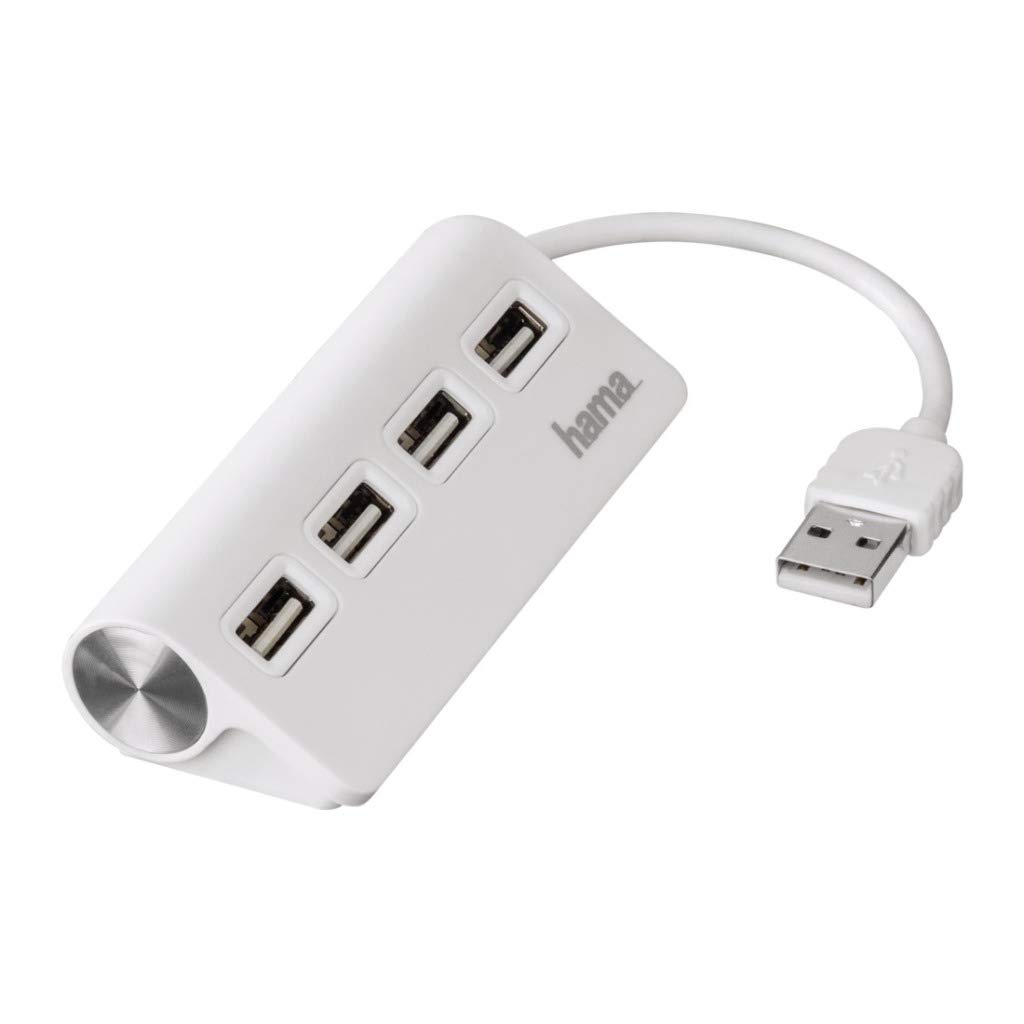 Hama | Multi USB 2.0 Hub 1:4 Bus | Notebook | PC | Apple | Mac | White