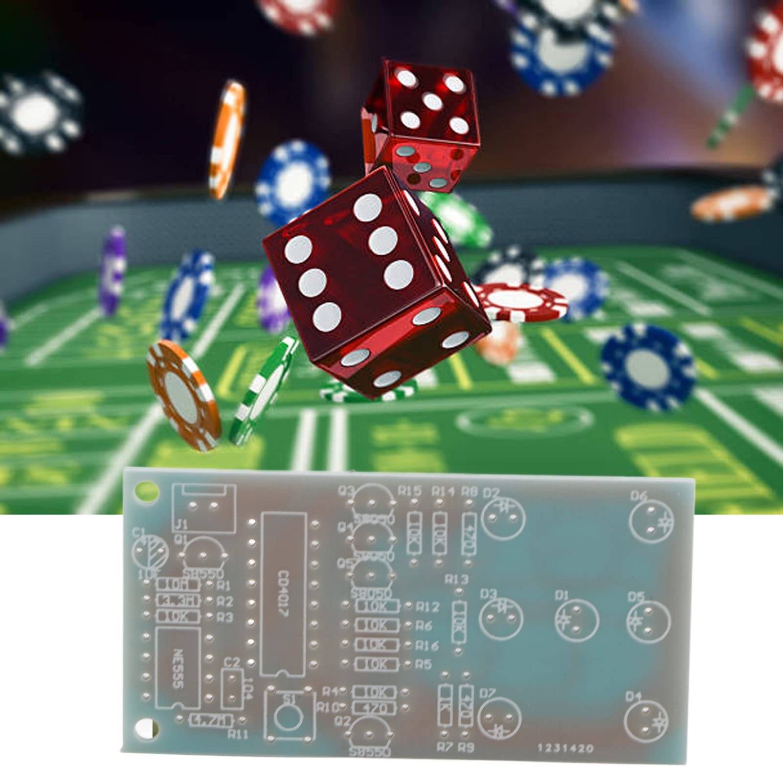 Electronic Dice Kit 4.5~5V DIY LED Dice Kit for Fun Electronic Production Set