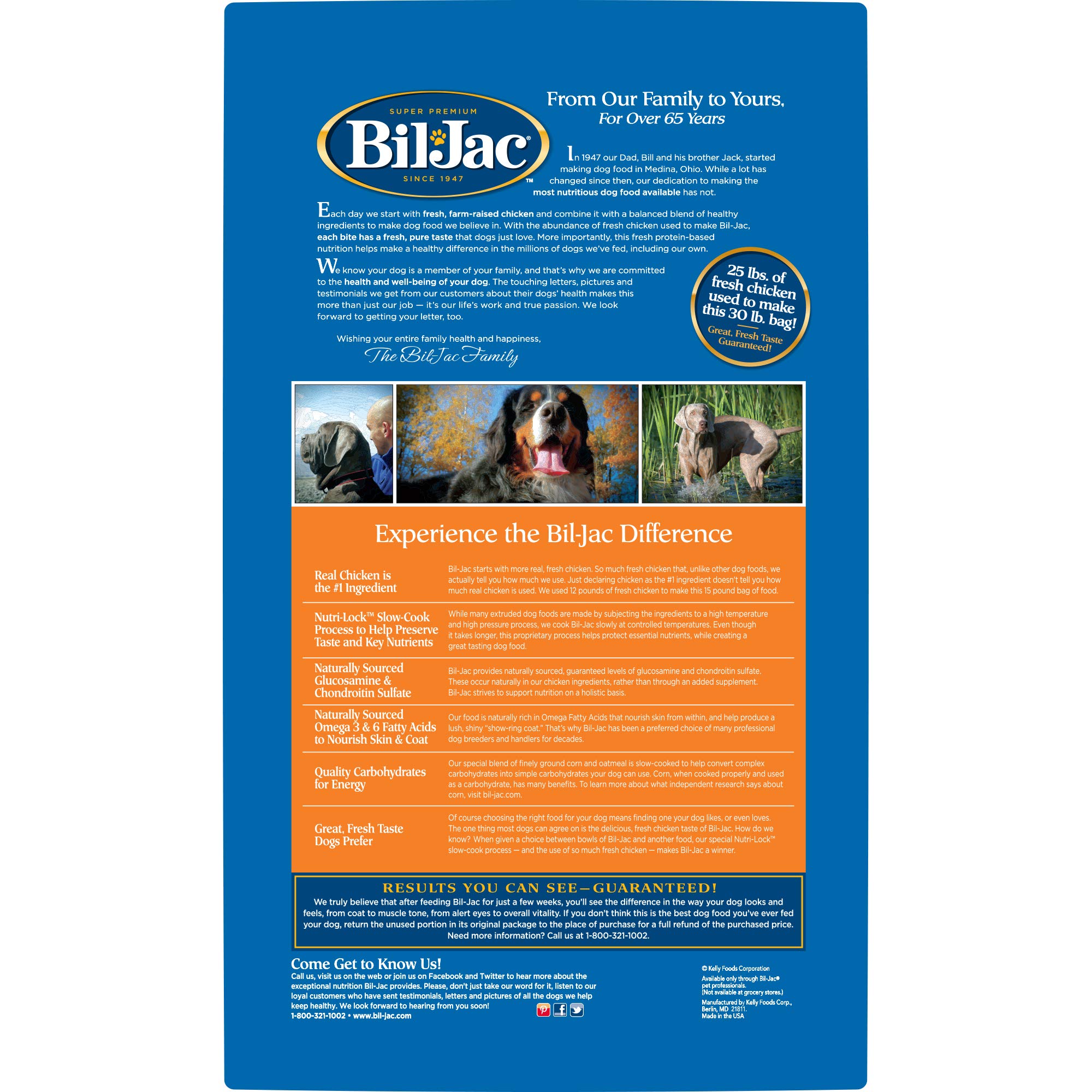 Bil-Jac Large Breed Adult Dry Dog Food, 30-Pound Bag