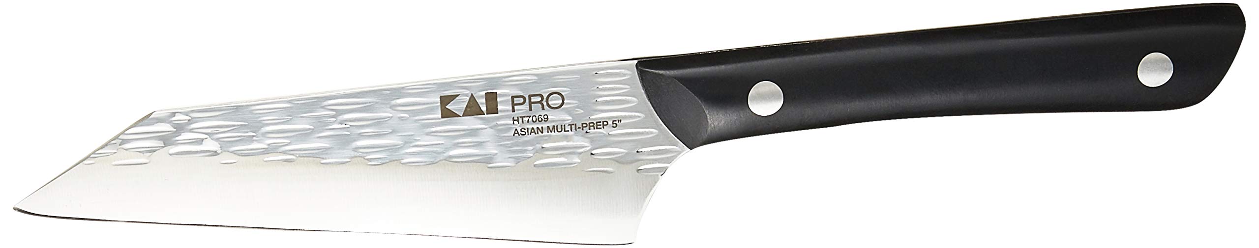 Kai PRO 5" Asian Multi Prep Knife, Hand Sharpened Japanese Boning, Trimming and Utility Knife, Japanese AUS6M Stainless Steel Blade, Full-Tang POM Handle, NSF Certified