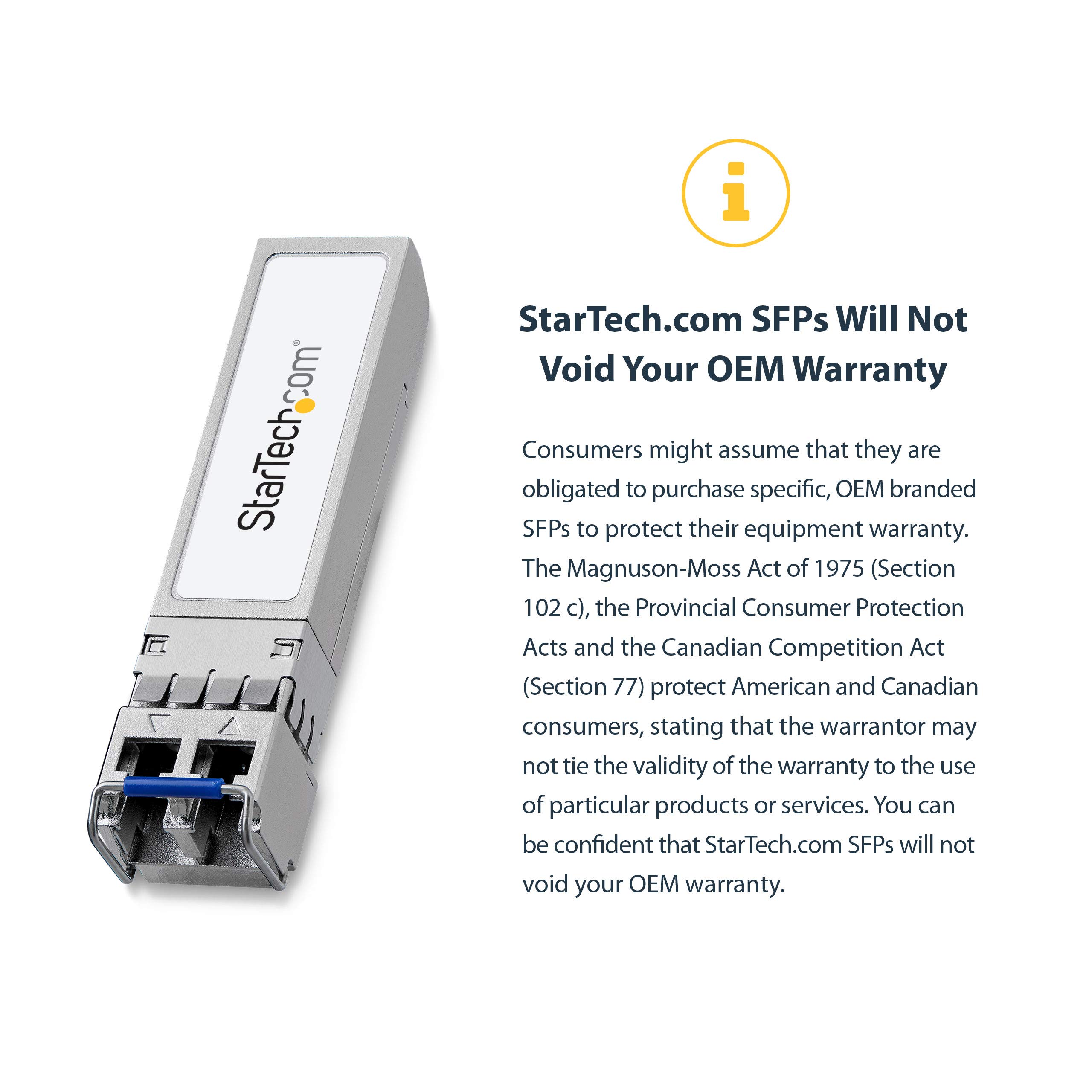 StarTech HP J4858C Compatible Transceiver Module Gigabit Fiber SFP 0.5" x 0.6" x 2.2"