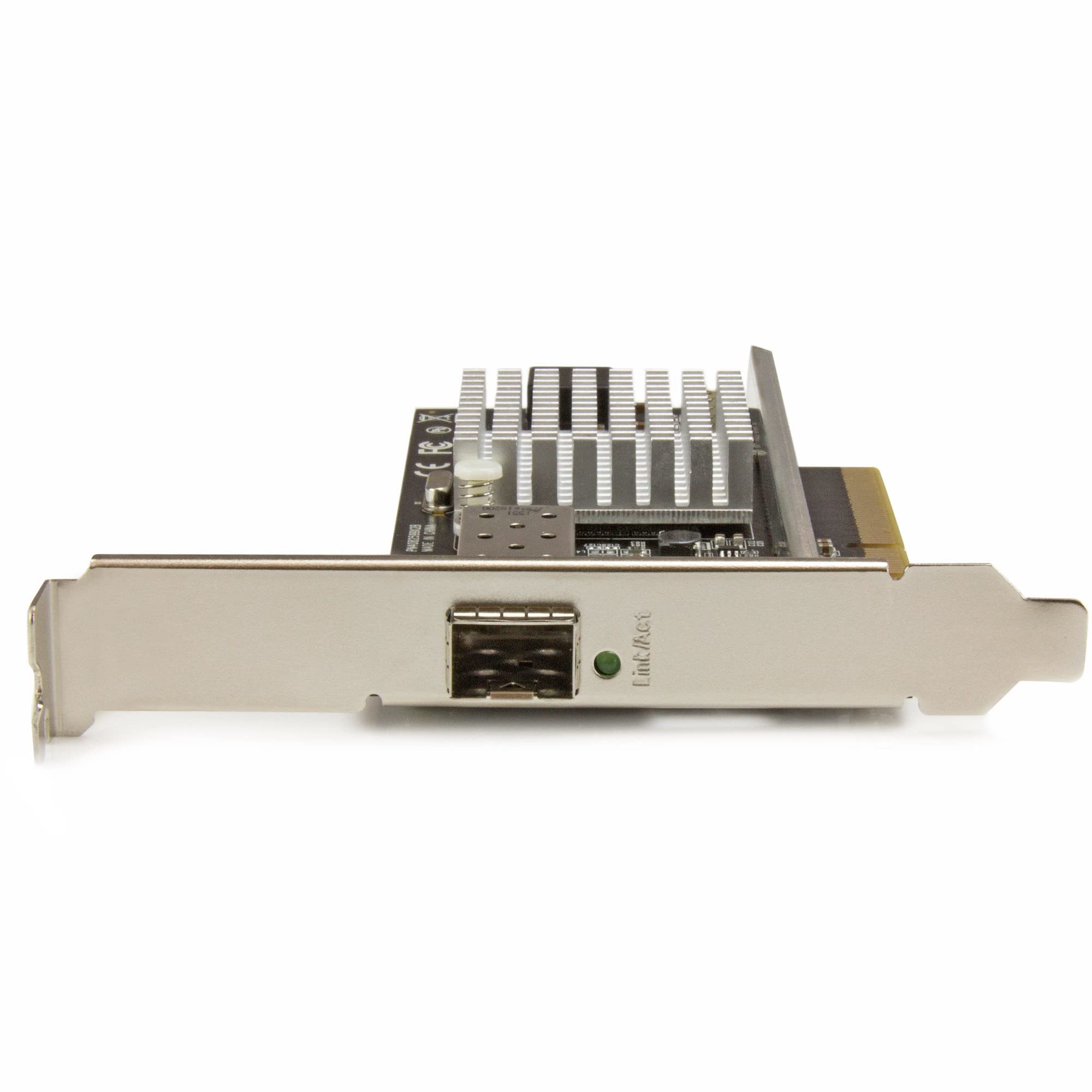 StarTech.com 10G Network Card - MM/SM - 1x Single 10G SPF+ Slot - Intel 82599 Chip - Gigabit Ethernet Card - Intel NIC Card (PEX10000SFPI)