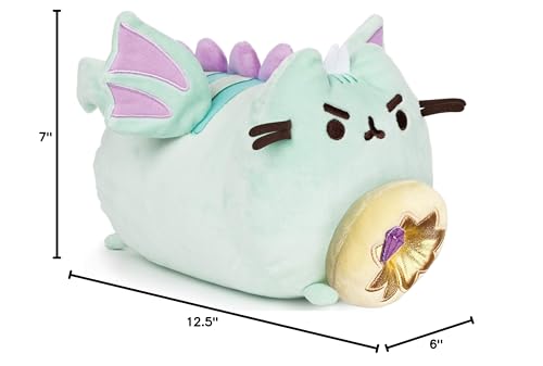 GUND Pusheen Dragonsheen Donut Log Plushed Stuffed Animal Cat, 9.5"