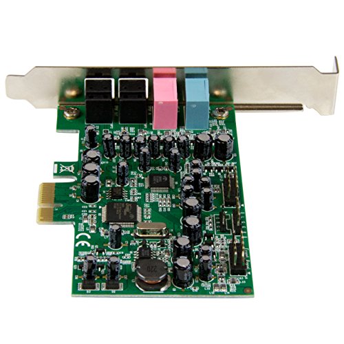 StarTech.com 7.1 Channel Sound Card - PCI Express - 24-bit - 192KHz - SPDIF Digital Optical and 3.5mm Analog Audio (PEXSOUND7CH)