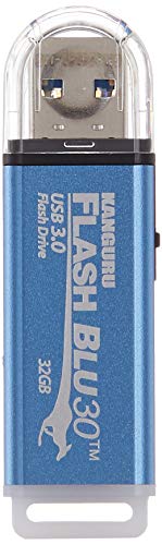 Kanguru FlashBlu30 β 32GB USB Flash Drive β Physical Write Protection Switch - Super Fast USB 3.0