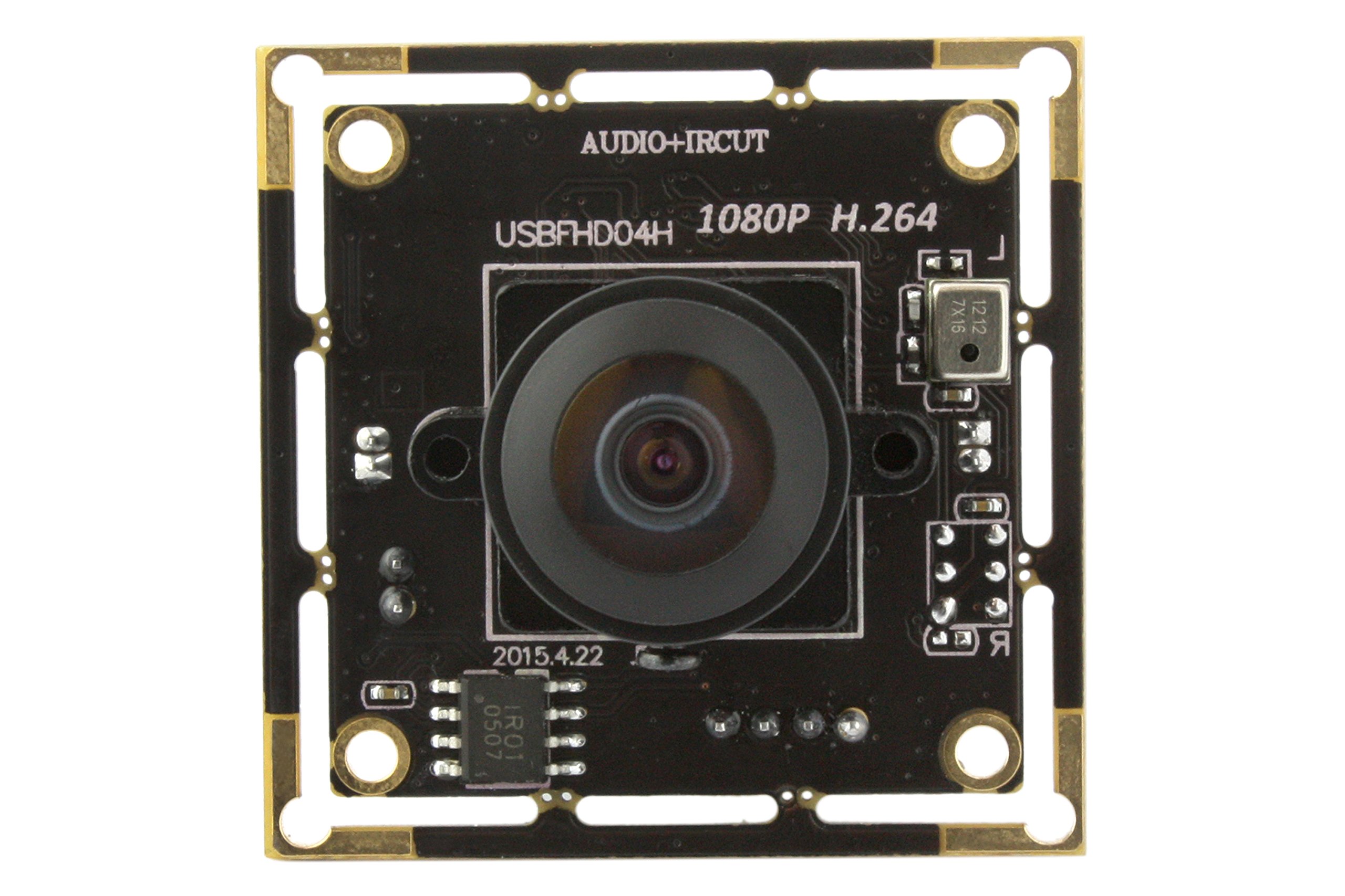 ELP 180degree Fisheye Raspberry Pi 1080P H.264 Microphone PC Web USB Security Camera for Laptop Wide Angle Mini UVC USB2.0 Video Audio Webcam Board 2MP CMOS AR0330 Lightburn Laser Camera for Computer