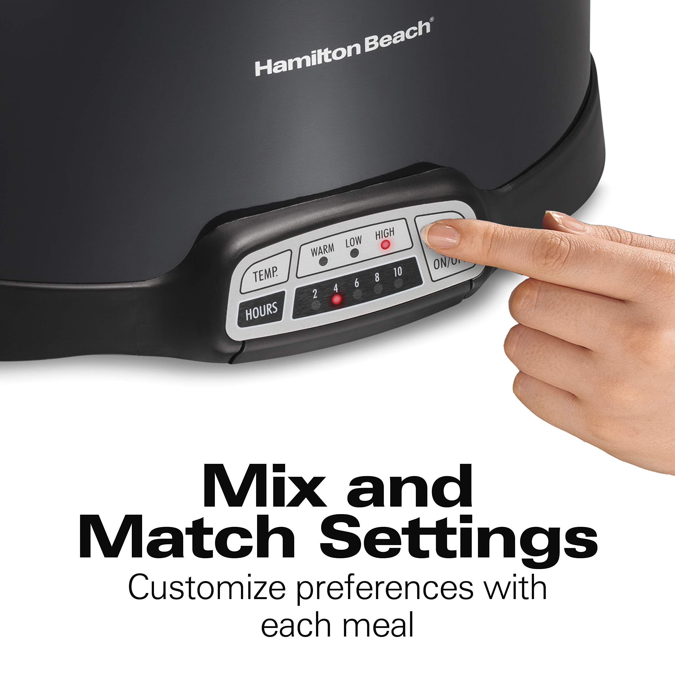 Hamilton Beach 4-in-1 Indoor Grill & Electric Griddle Combo with Bacon Cooker + Hamilton Beach Portable 7 Quart Programmable Slow Cooker