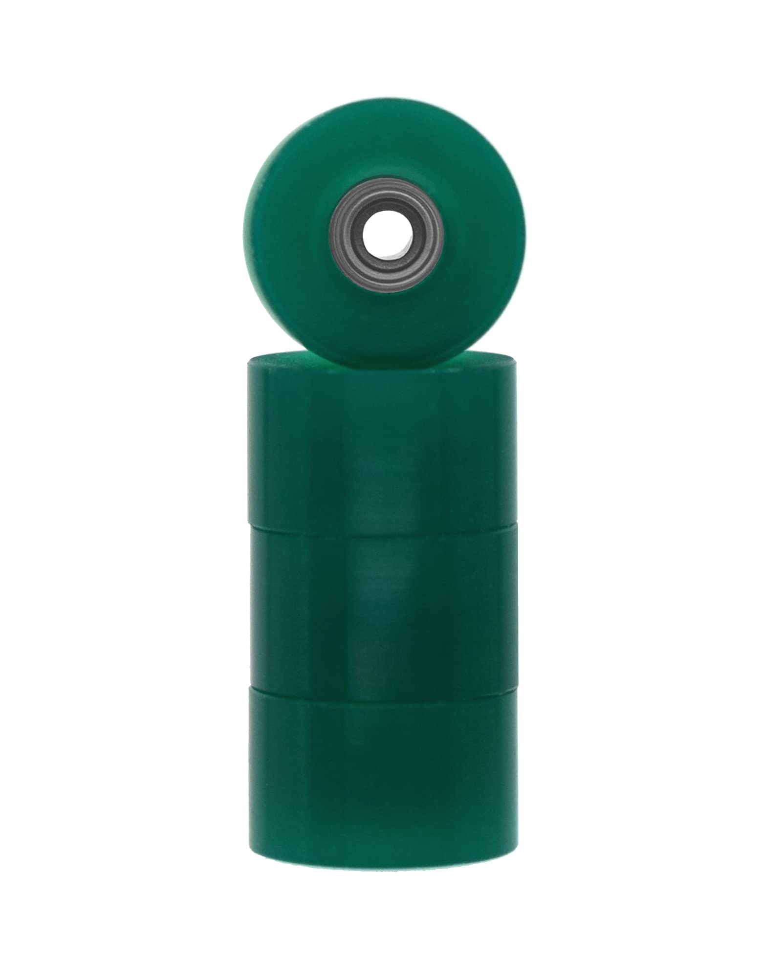 Teak Tuning Apex 71D Urethane Fingerboard Wheels - Cruiser Style, Bowl Shaped, 8.7mm Diameter - ABEC-9 Stealth Bearings - Made in The USA - Jade Green Colorway