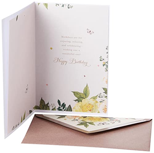 Birthday Card for Her - Birthday Cards Female - Friend Birthday Card- Elegant Floral Cocktail Design