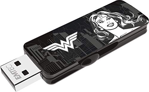 Emtec Black & White 16GB USB 2.0 SuperHero Flash Drive (ECMMD16GM700SP03)(Design may vary - Super Man, Batman, Wonder Women)
