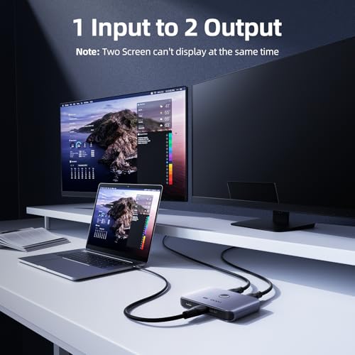 llano HDMI 2.1 Switch 8K HDMI Switcher, 4K@120Hz HDMI Bidirectional Switcher Splitter Supports 8K@60Hz, Aluminum HDMI Switcher Selector for PS4/PS5 Xbox Roku Apple TV Fire Stick Sony TV