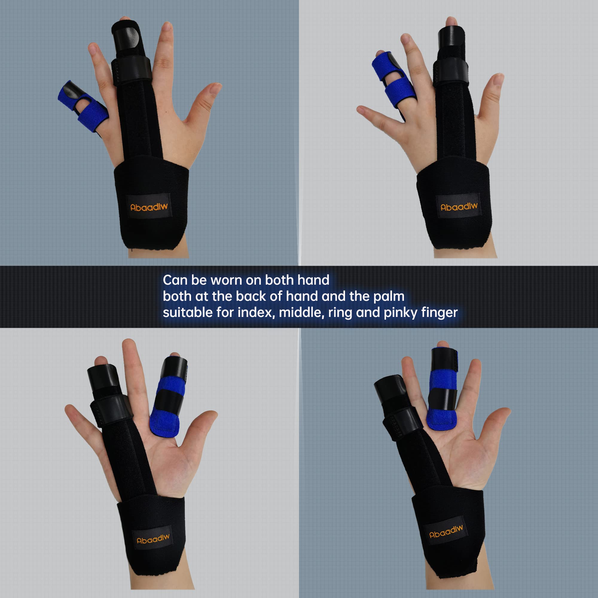 Abaadlw Triggger Finger Splint, Adjustable Lengthwise Finger Splints for Trigger Finger 2Pcs, Bendable Mallet Finger Splint, Finger Splints for Broken Finger, Finger Splints for Arthritis Relief, Trigger Finger Solution (S/M)