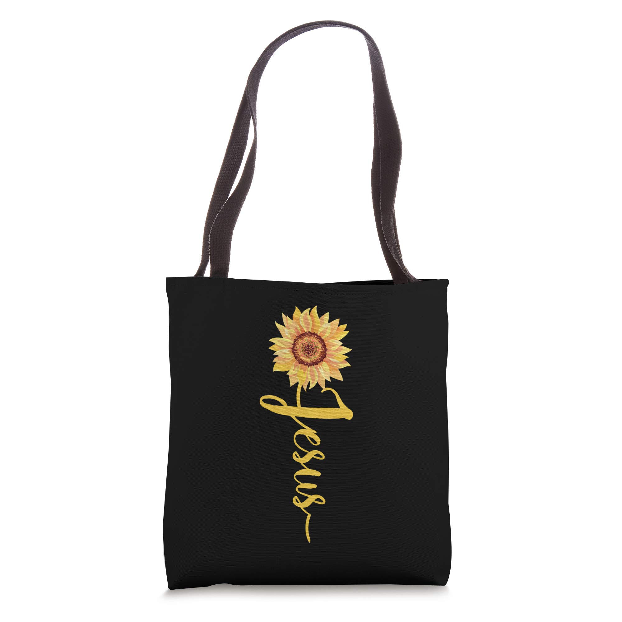 Jesus Sunflower Design Christian Women Gift Tote Bag