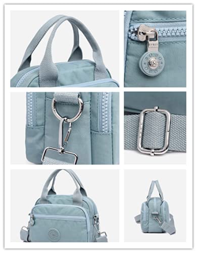 Jie★L Shi Small Travel Crossbody Bag Handbag Nylon Shoulder Bag for Women (Grass color)