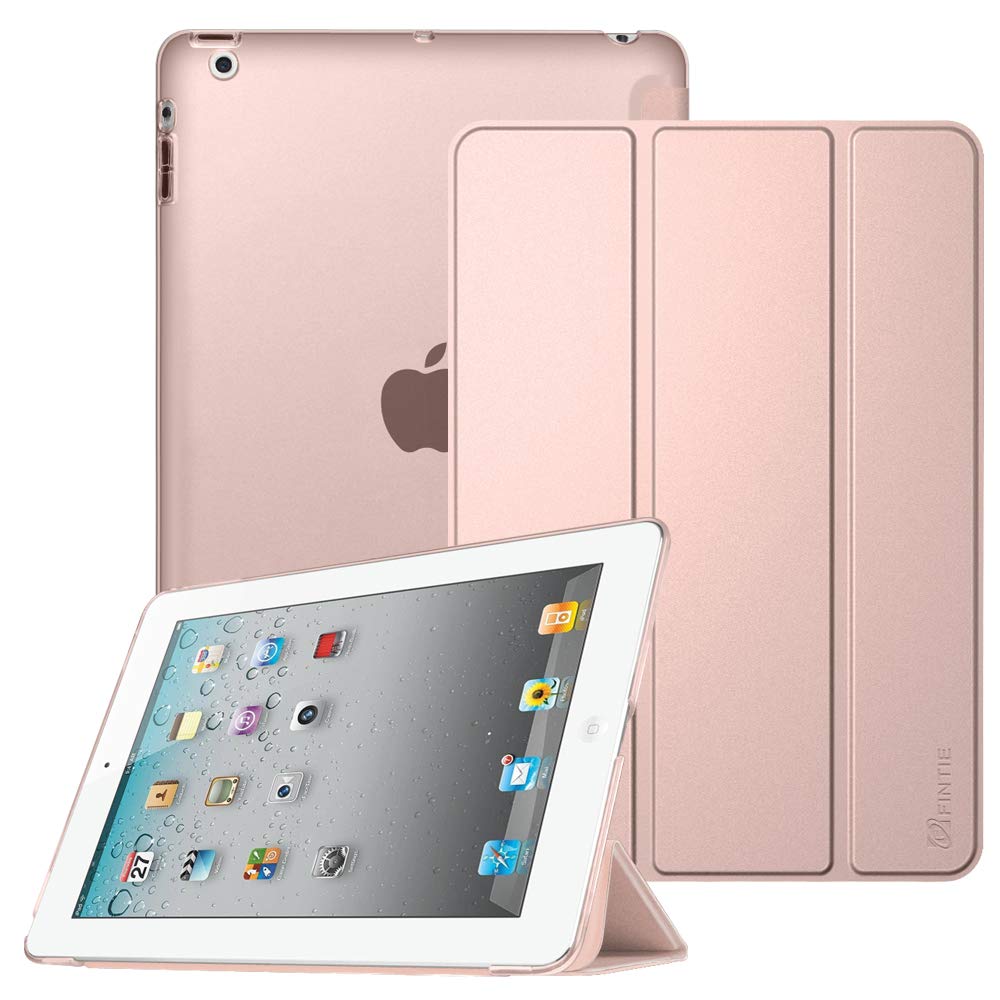 Fintie Case for iPad 4th Generation (2012 Model), iPad 3rd Gen (2012 Model), iPad 2 (2011 Model) 9.7 inch Tablet - Smart Slim Shell Translucent Frosted Back Cover Auto Wake/Sleep, Rose Gold