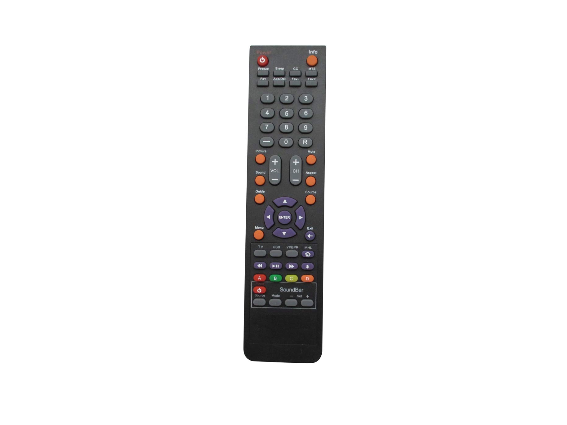 HCDZ Replacement Remote Control for Sceptre U658CV-UMC C558CV-U U550CV-UMR U758CV-UMR U438CV-UMC U558CV-UMC U405CV-UMS 4K UHD HDTV TV