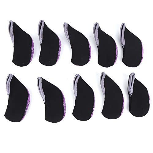 Accessory, Black Purple Number 10PCS Universal Putter Headcover Soft for Outdoor