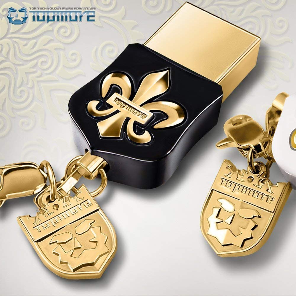 TOPMORE NR Series USB 3.0 The Capets Logo Design Flash Disk Portable High Read Speed Memory Stick (64GB, Black & Gold)
