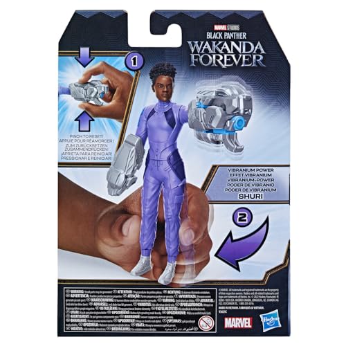 Marvel Studios' Black Panther Wakanda Forever Vibranium Power Shuri, 6-Inch Action Figure, Toy for Kids Ages 4 and Up