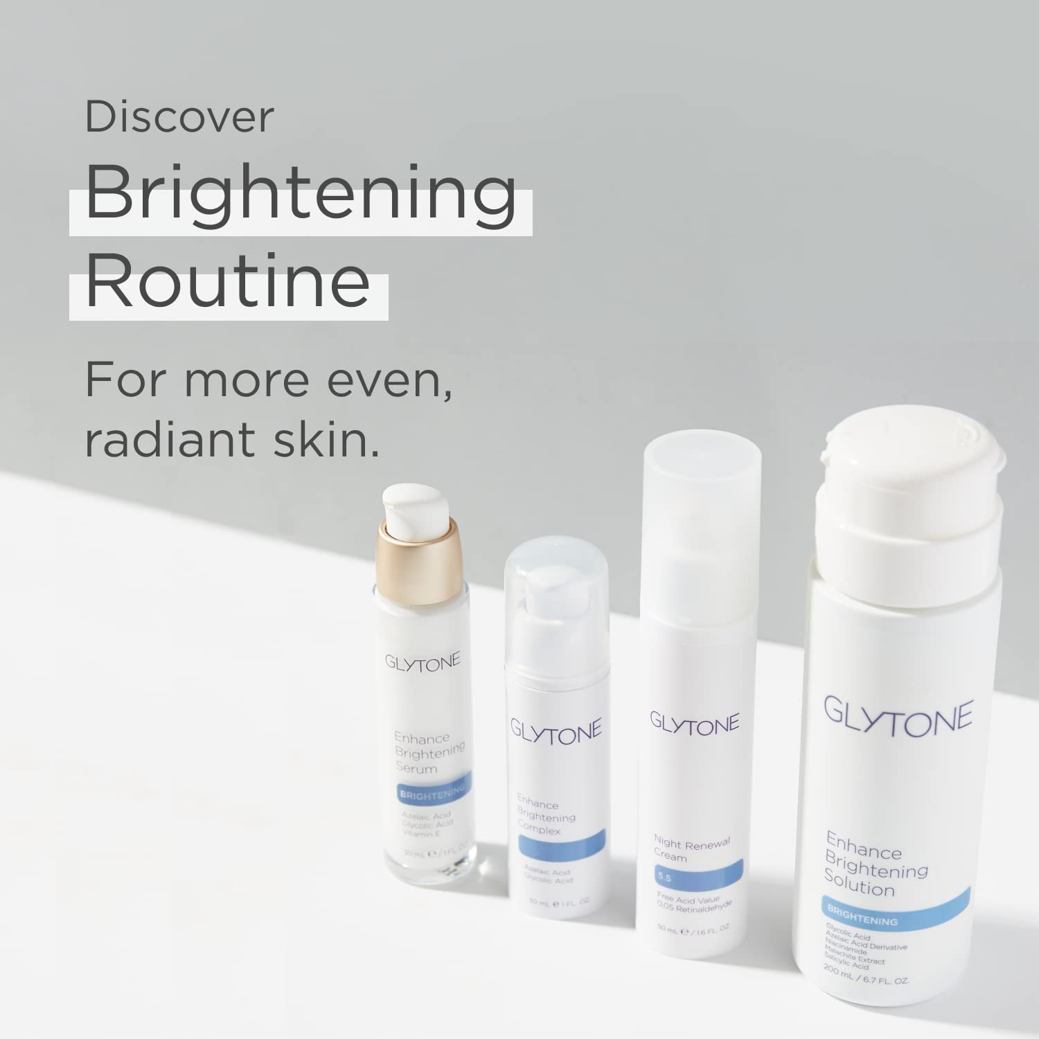 Glytone Enhance Brightening Complex - With 12% Azelaic Acid, 3% Glycolic Acid - Brightens Skin & Reduces Dark Spots - Non-Comedogenic - 1 fl. oz.