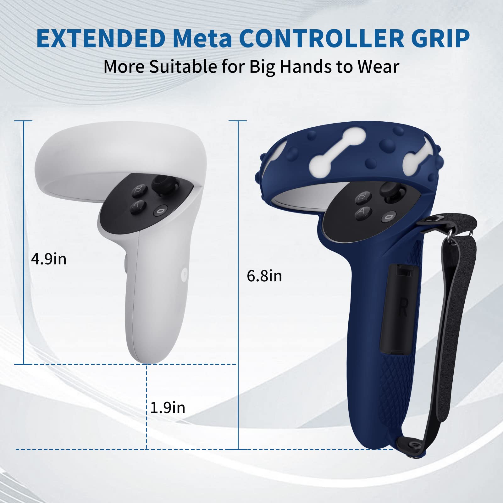 Acessories for Oculus Quest 2,Battery Pack for Oculus Quest 2 and Controller Grips Cover for Oculus Quest 2 with Battery Opening