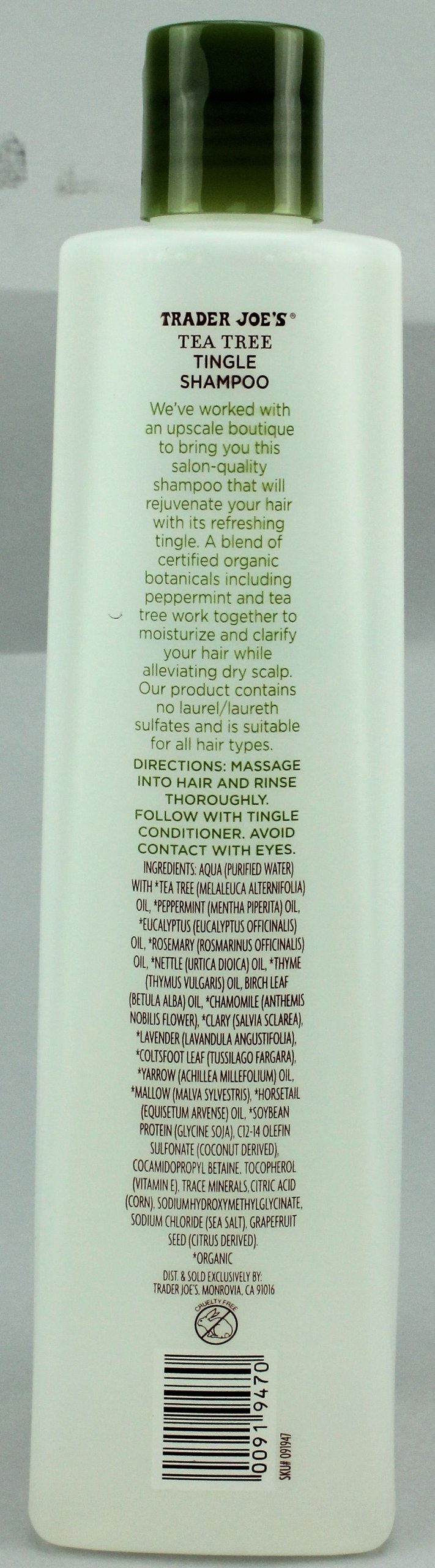 Trader Joe's Tea Tree Tingle Shampoo, Conditioner, and Body Wash Set