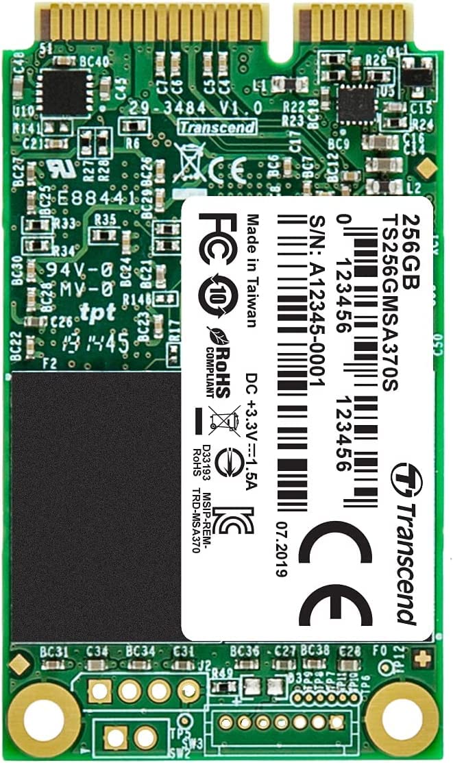 Transcend 256GB SATA III 6Gb/s MSA370 mSATA SSD 370 Solid State Drive TS256GMSA370