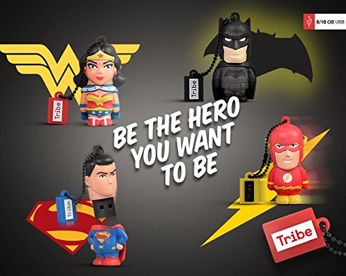 Tribe DC Comics Warner Bros. Pendrive Figure 8 GB Funny USB Flash Drive 2.0, Keyholder Key Ring, Flash (FD031406),Red