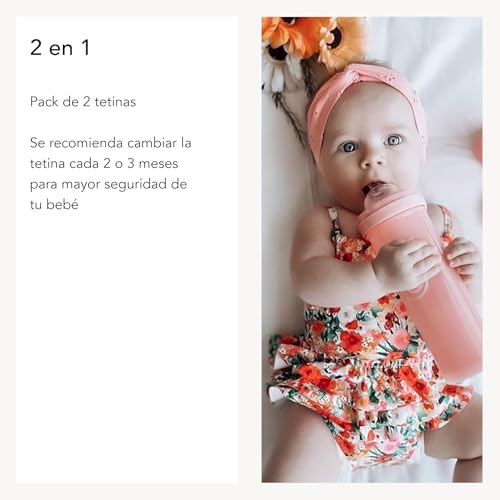 Twistshake Anti Colic Teat Nipples - Premium Quality Baby Nipples for a Comfortable Feeding Experience - Suitable for 2+ Months, 2 Count (Pack of 1)
