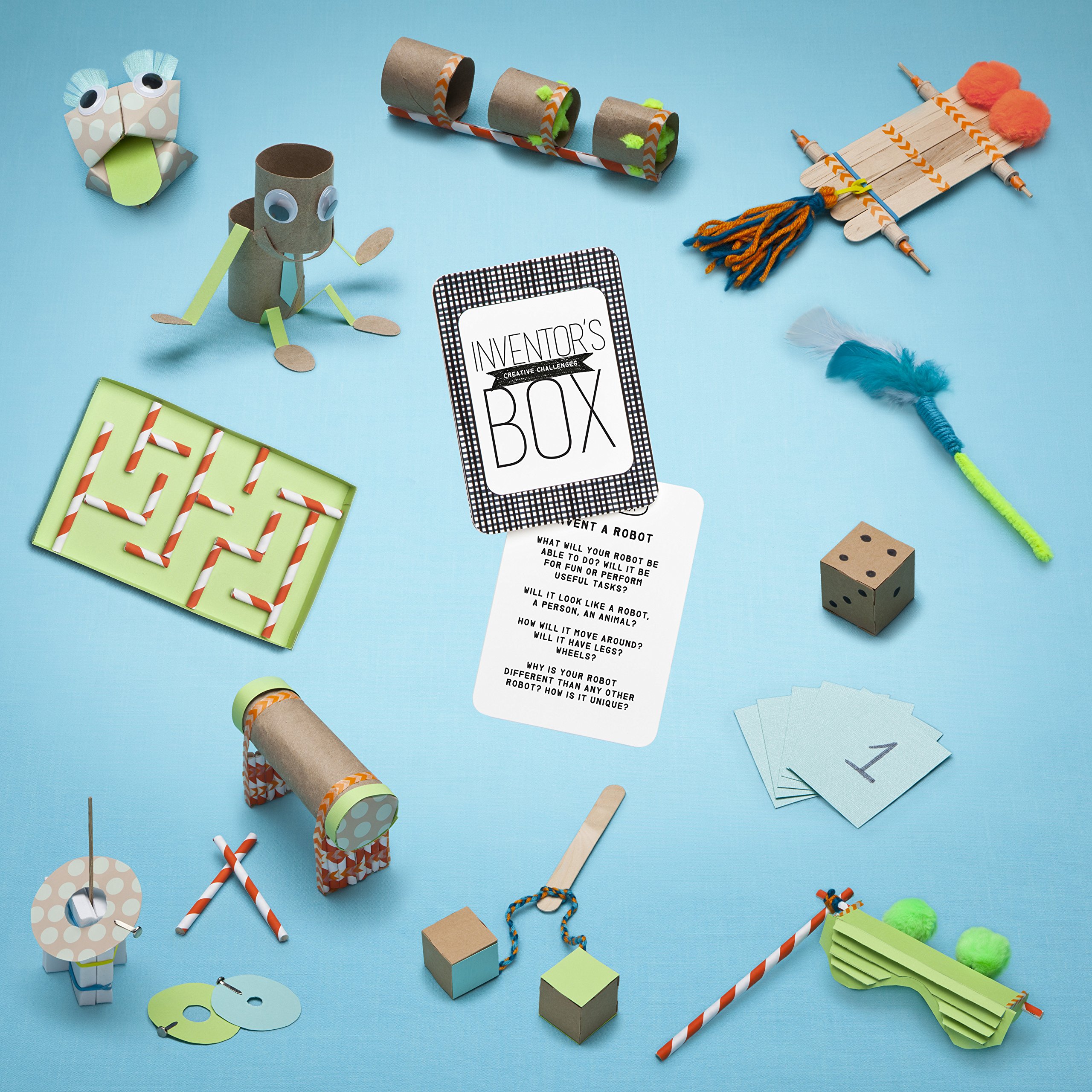 Craft-tastic – Inventor's Box – Arts and Crafts STEAM Kit Includes 7 Creative STEM Challenges, 96 months to 144 months