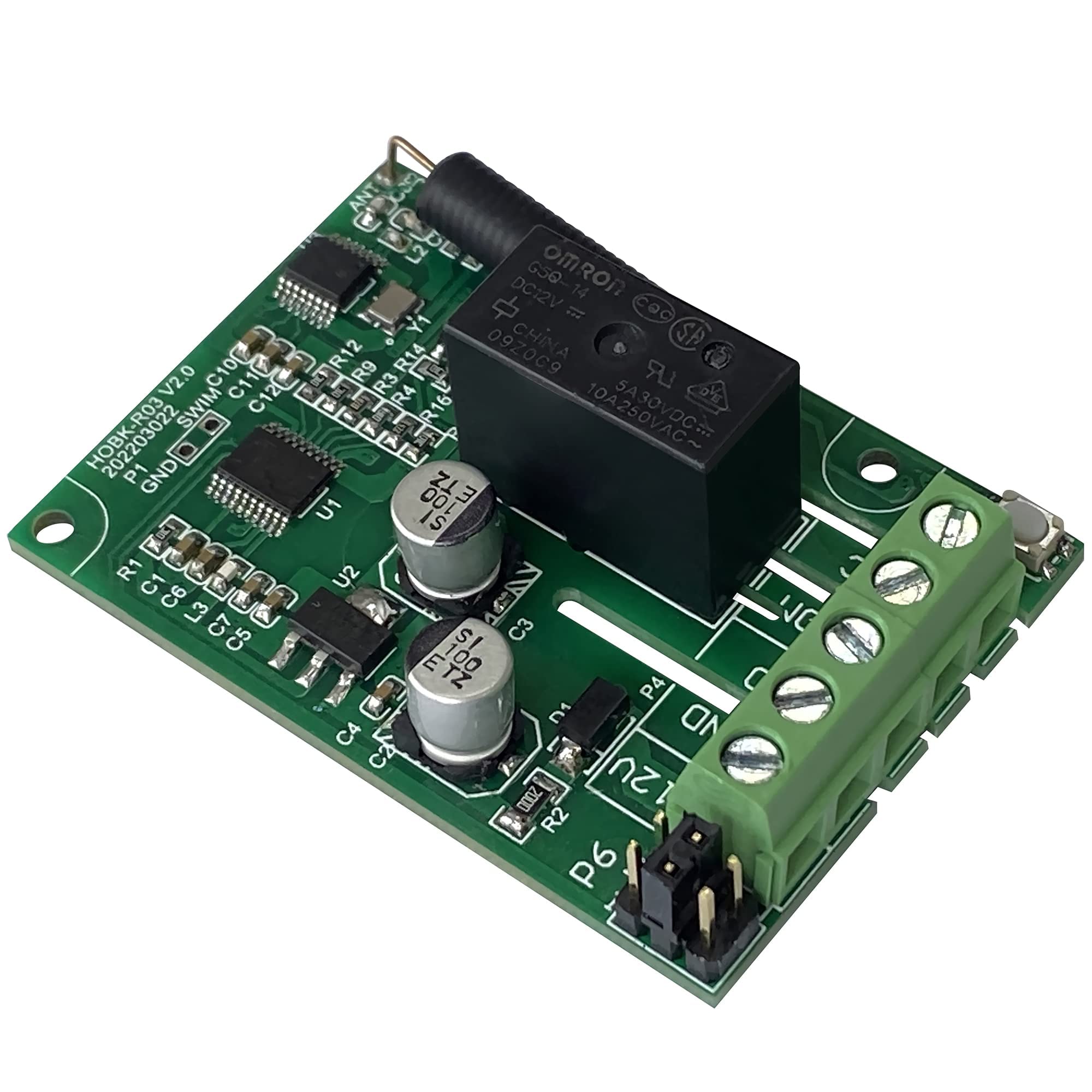 UHPPOTE 433MHz 1-Channel RF Wireless Remote Control Switch Input Voltage 12VDC for Garage Door Openers, Electirc Lock, LED Lights, etc.