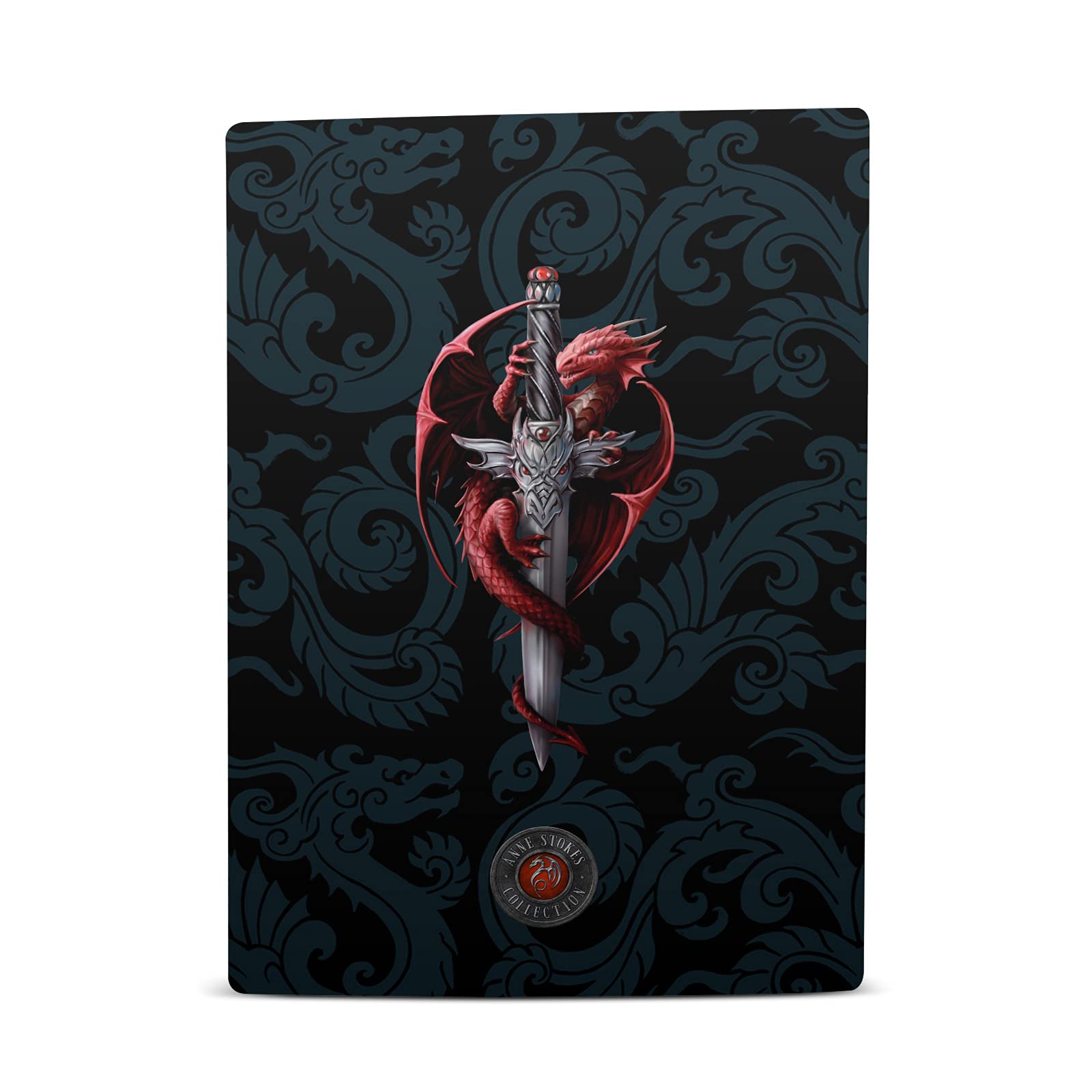 Head Case Designs Officially Licensed Anne Stokes Dragon Dagger Art Mix Vinyl Faceplate Gaming Skin Decal Compatible With Sony PlayStation 5 PS5 Digital Edition Console and DualSense Controller