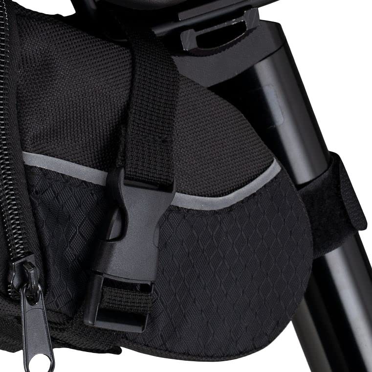 Schwinn Bike Bag, Pannier and Storage, Easy to Attach, Hold Cell Phones, Snacks, Wallet, Mounted Bicycle Accessories Seat Pack, Black