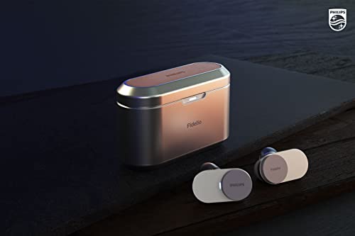 PHILIPS Fidelio T1 True Wireless Headphones with Active Noise Canceling Pro+, Audiophile Quality, White